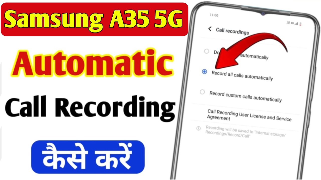Samsung galaxy a35 5g me call recording kaise kare | Samsung galaxy a35 ...