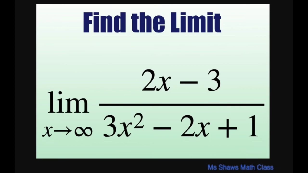 Find The Limit As X Approaches Infinity Of 2x 3 3x 2 2x 2x 1