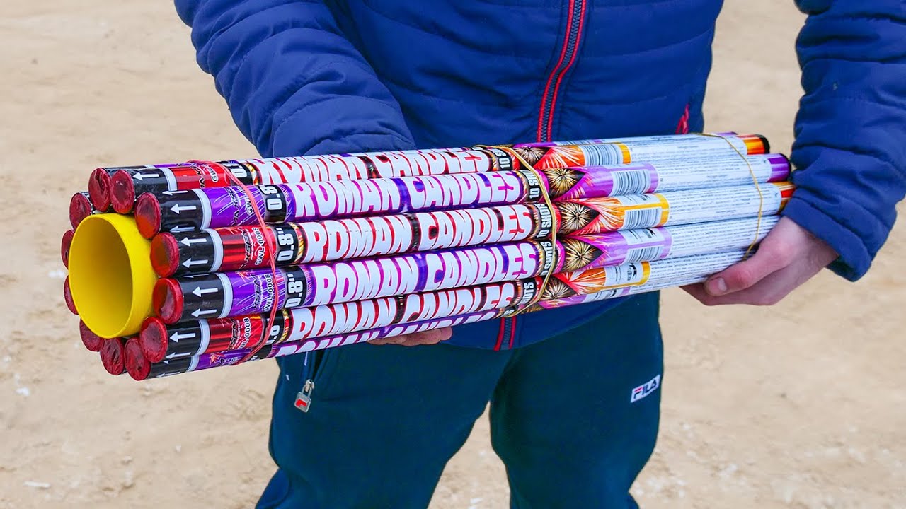 EXPERIMENT 1000 FIREWORKS SHOTS AT ONCE - YouTube