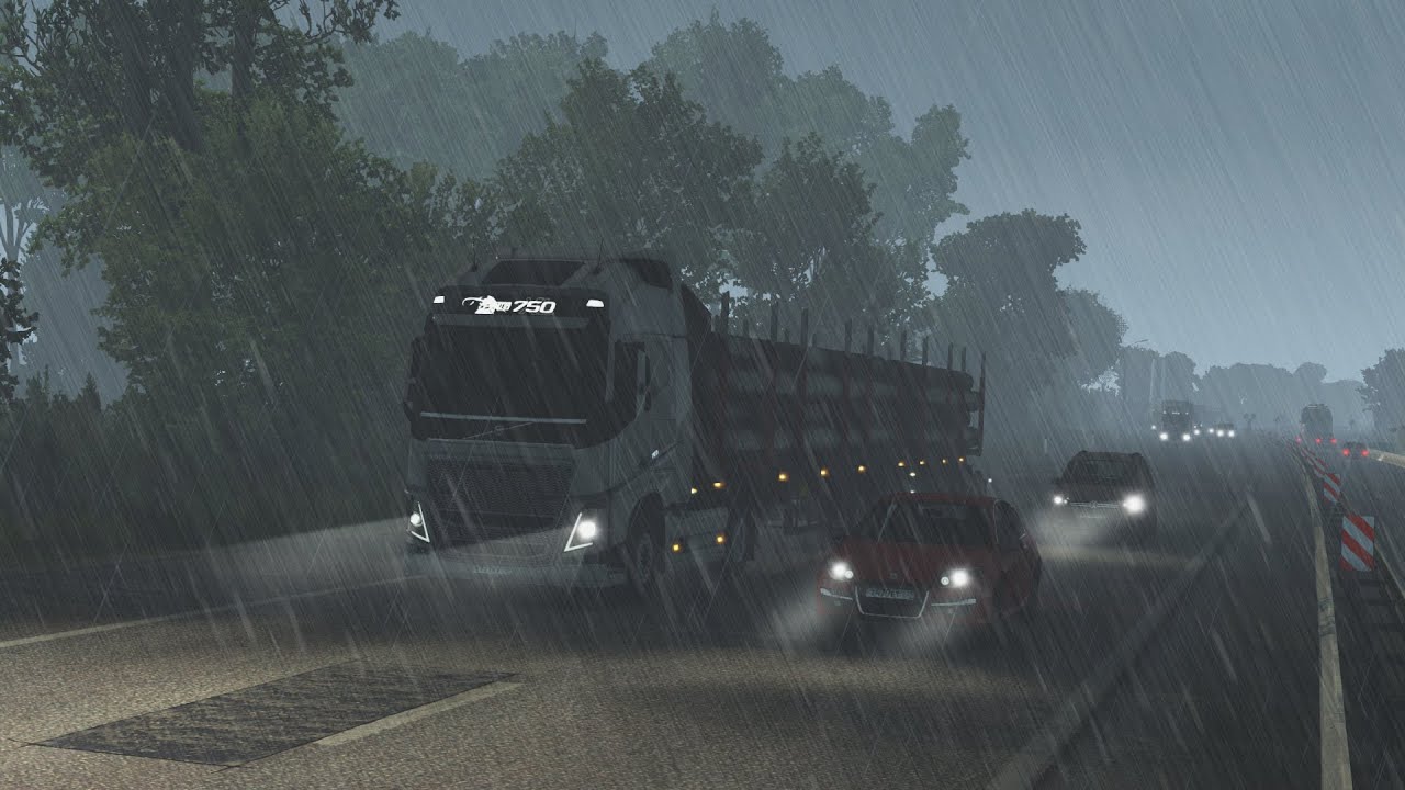 Realistic Rain v3.7.1 - Euro Truck Simulator 2 Mod - YouTube