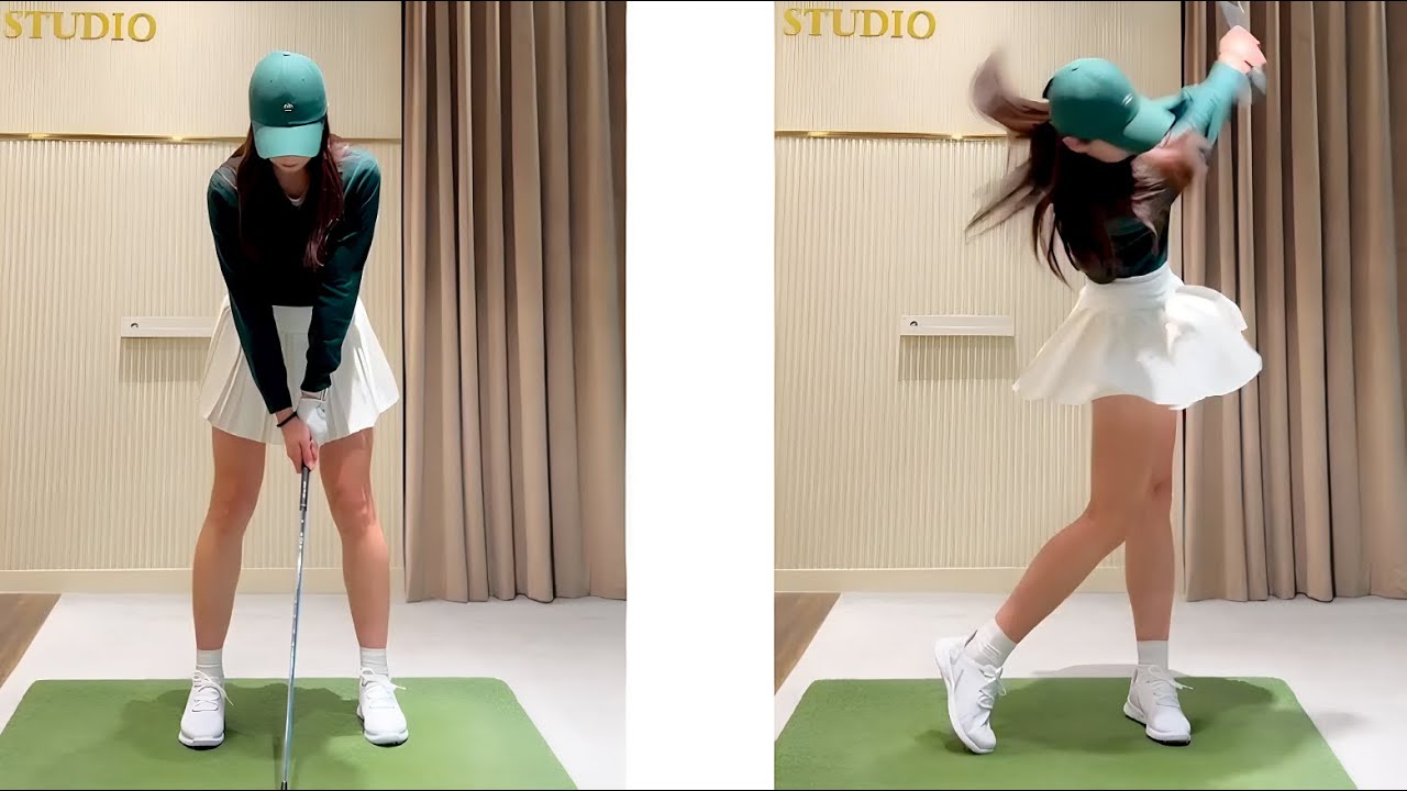 세로골프tv 임팩트 사운드 너무 좋네요 Klpga 황율린 프로 파워풀 스윙 모음 황율린프로 Youtube