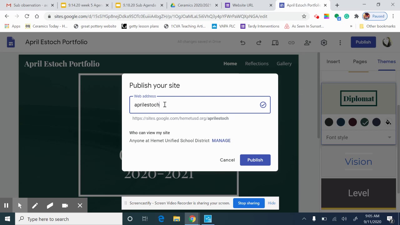 How to publish & share your URL - YouTube