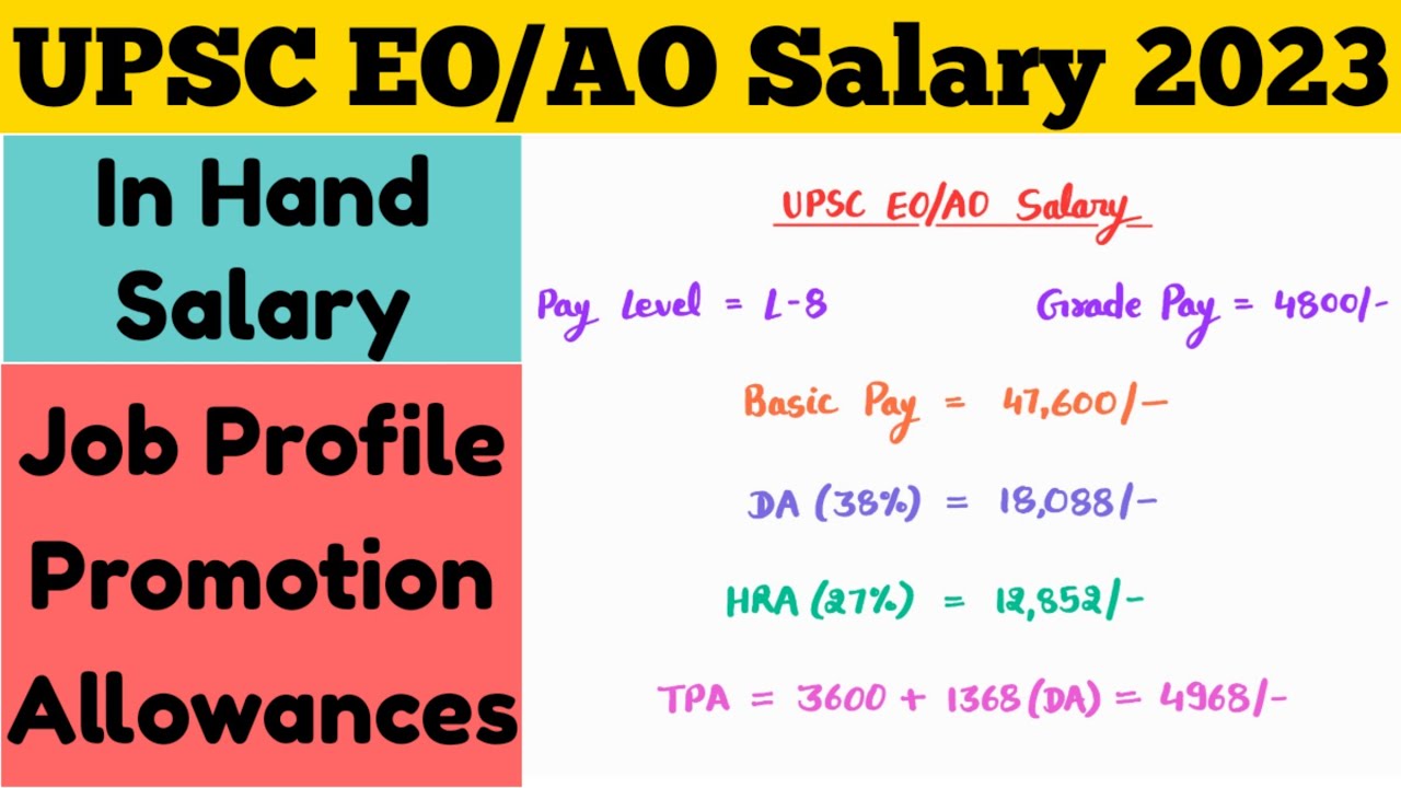 UPSC EO AO Salary Perks 2023 Promotion Job Profile Increment EO upsc-eo-ao-salary-perks-2023-promotion-job-profile-increment-eo