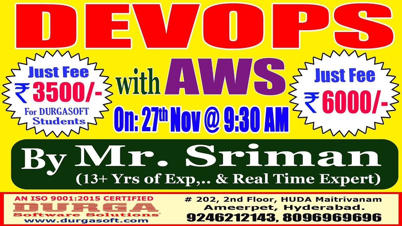 DEVOPS with AWS Offline Training On 27th Nov @ 9:30 AM by Mr. Sriman ...