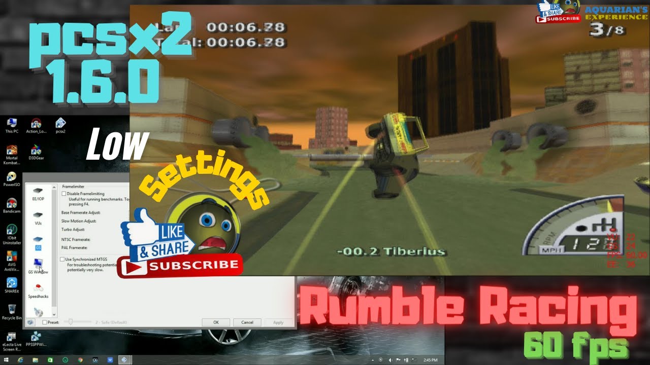 Rumble Racing PCSX2 - Low Settings PC | 2021 - YouTube