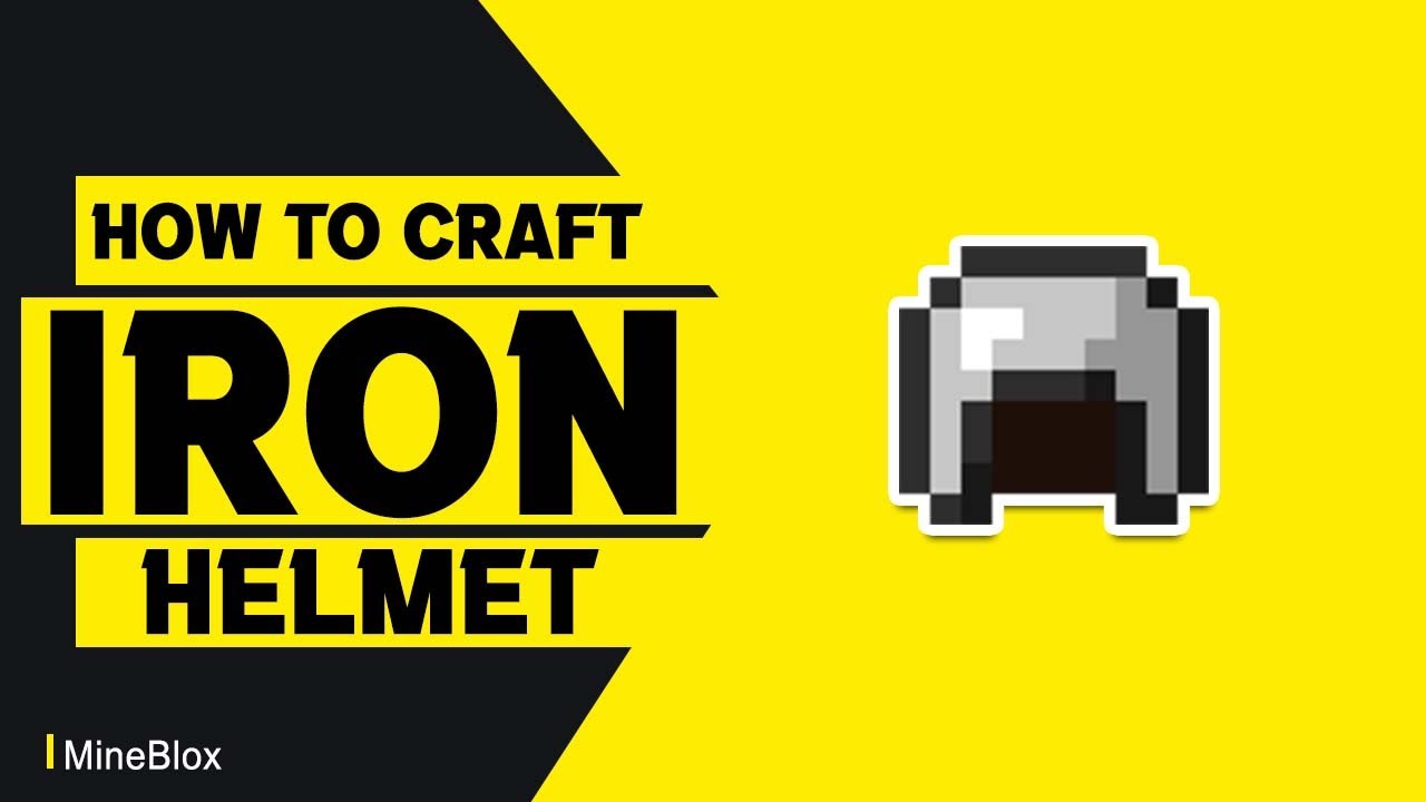 How to Craft an Iron Helmet in Mincraft - YouTube