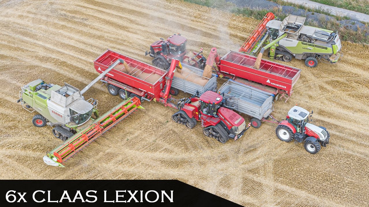 6 Claas Lexion TT😱 - 2x CASE QUADTRAC - Epic Harvesting in EAST GERMANY ...