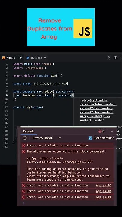 🔥🔥 Easily remove duplicates from array | #shorts #js #web #frontend ...