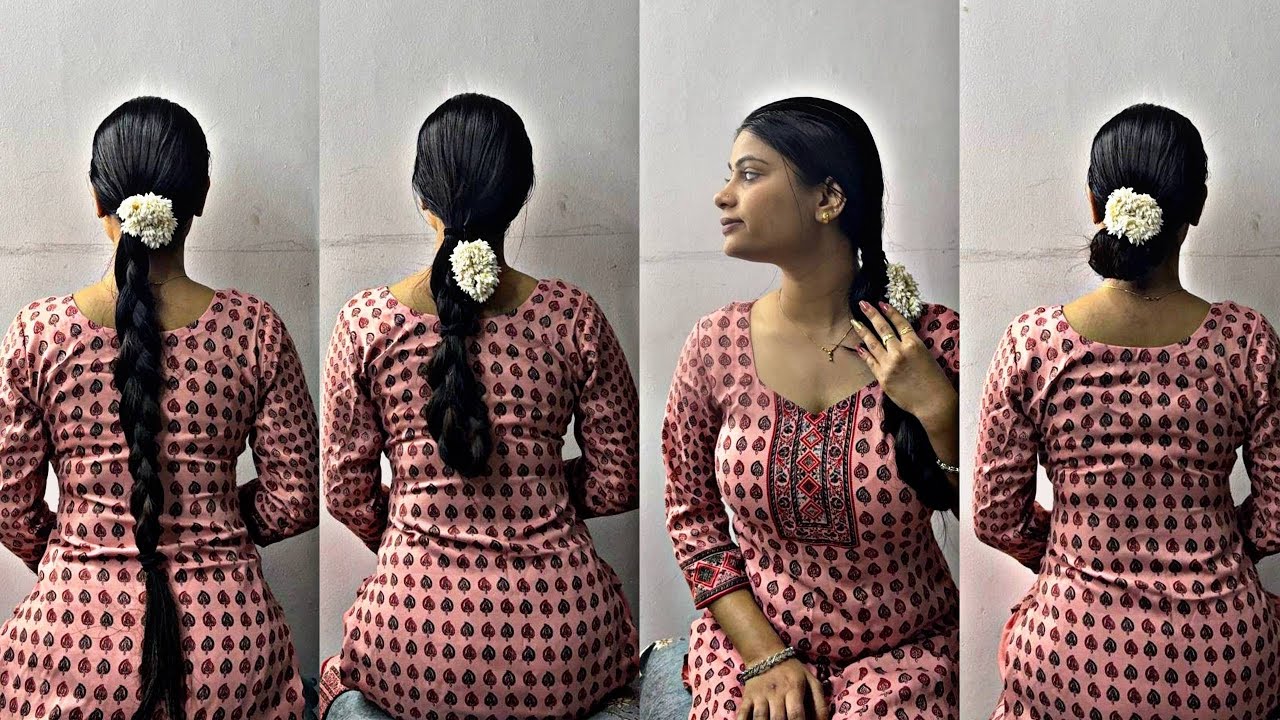 Amazing Floral Hair Ritual | Heavy Oiling, Sleek Braid & Romantic ...