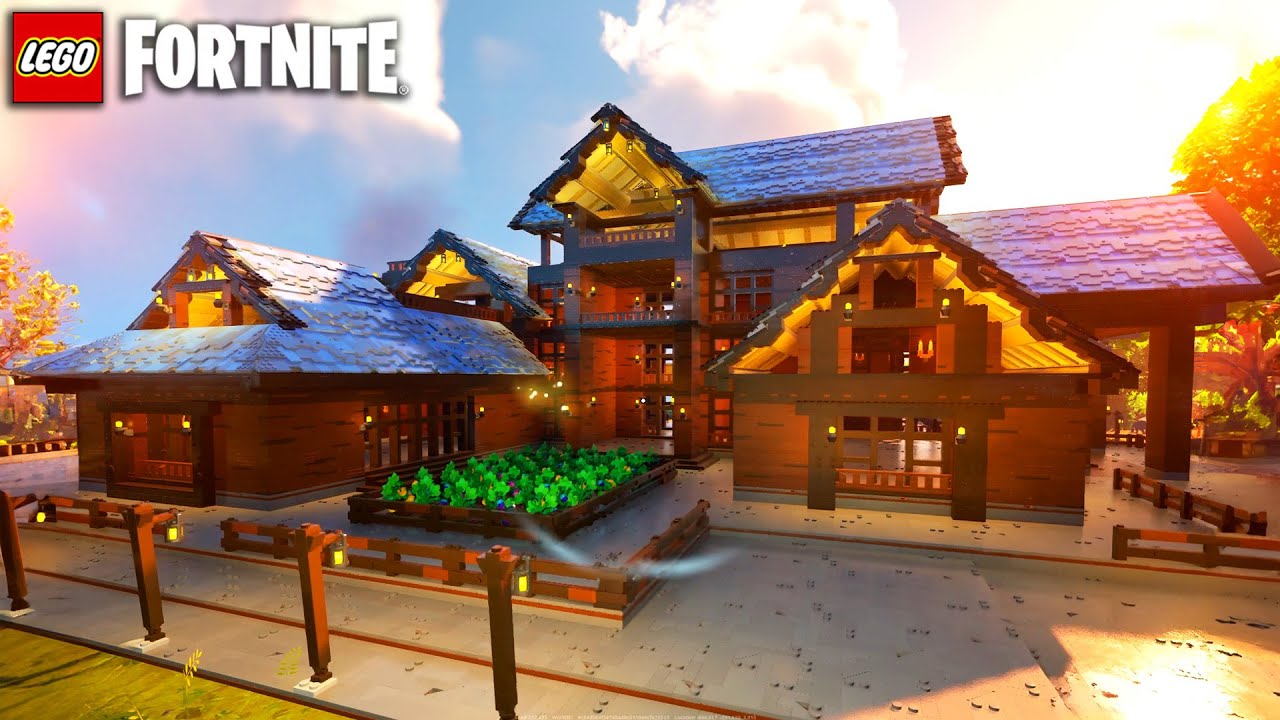 Lego Fortnite MANSION Tutorial | Cozy RANCH House Step by Step - YouTube