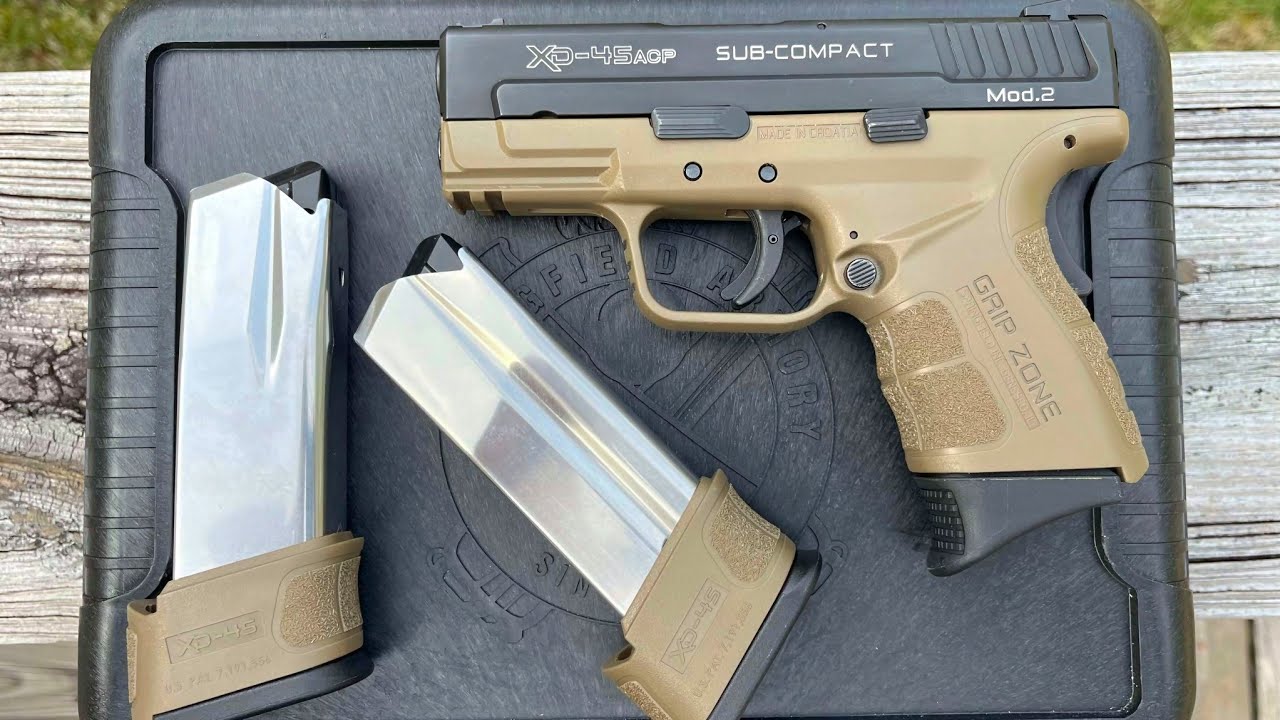 Springfield XD-45 Sub-Compact Mod 2 FDE (.45acp) - YouTube