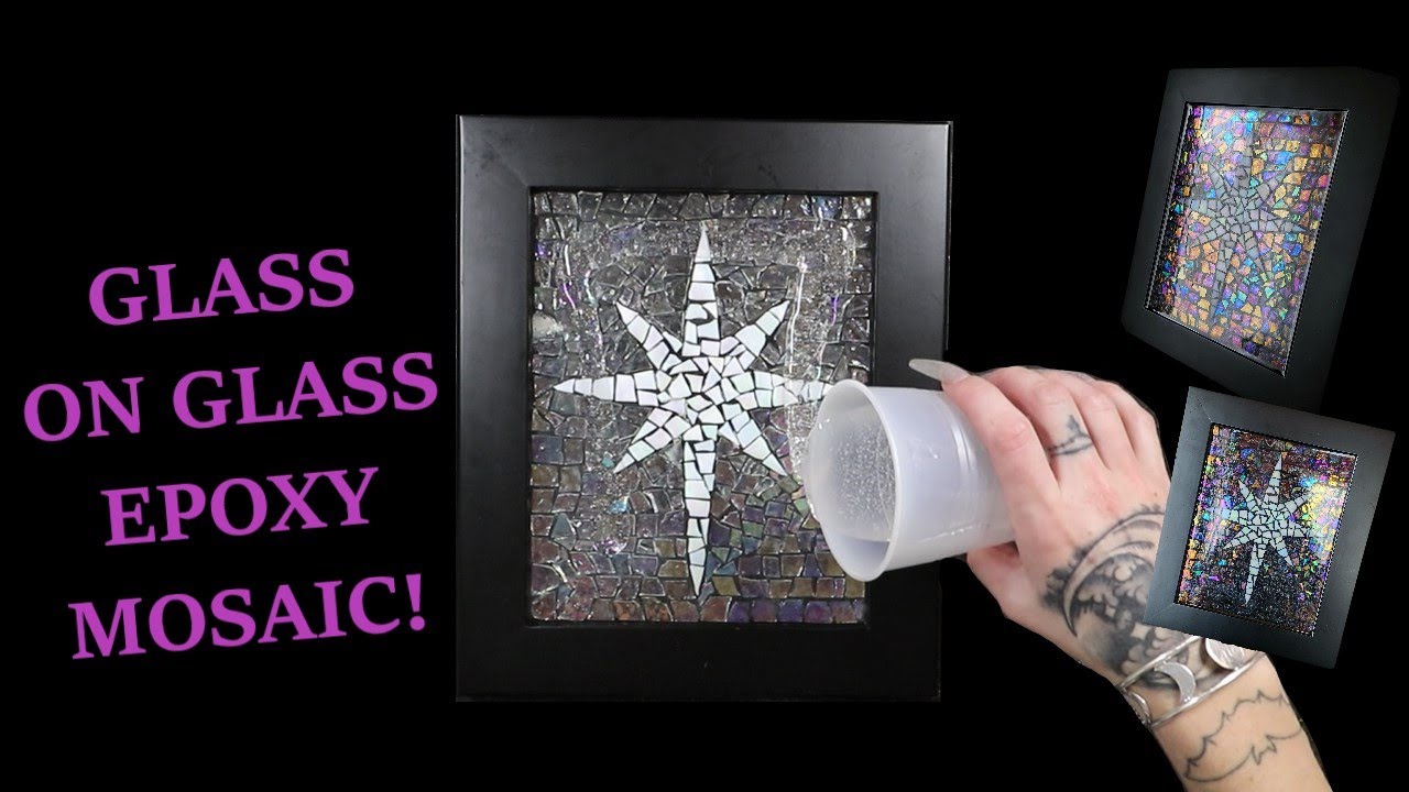 GLASS ON GLASS EPOXY MOSAIC! - YouTube
