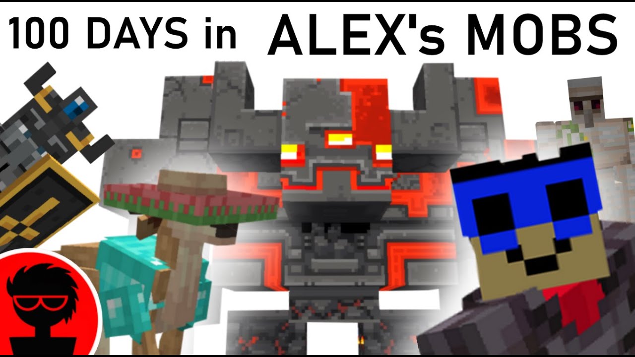 100 DAYS in Alex's Mobs (days 90 - 100): Minecraft - YouTube