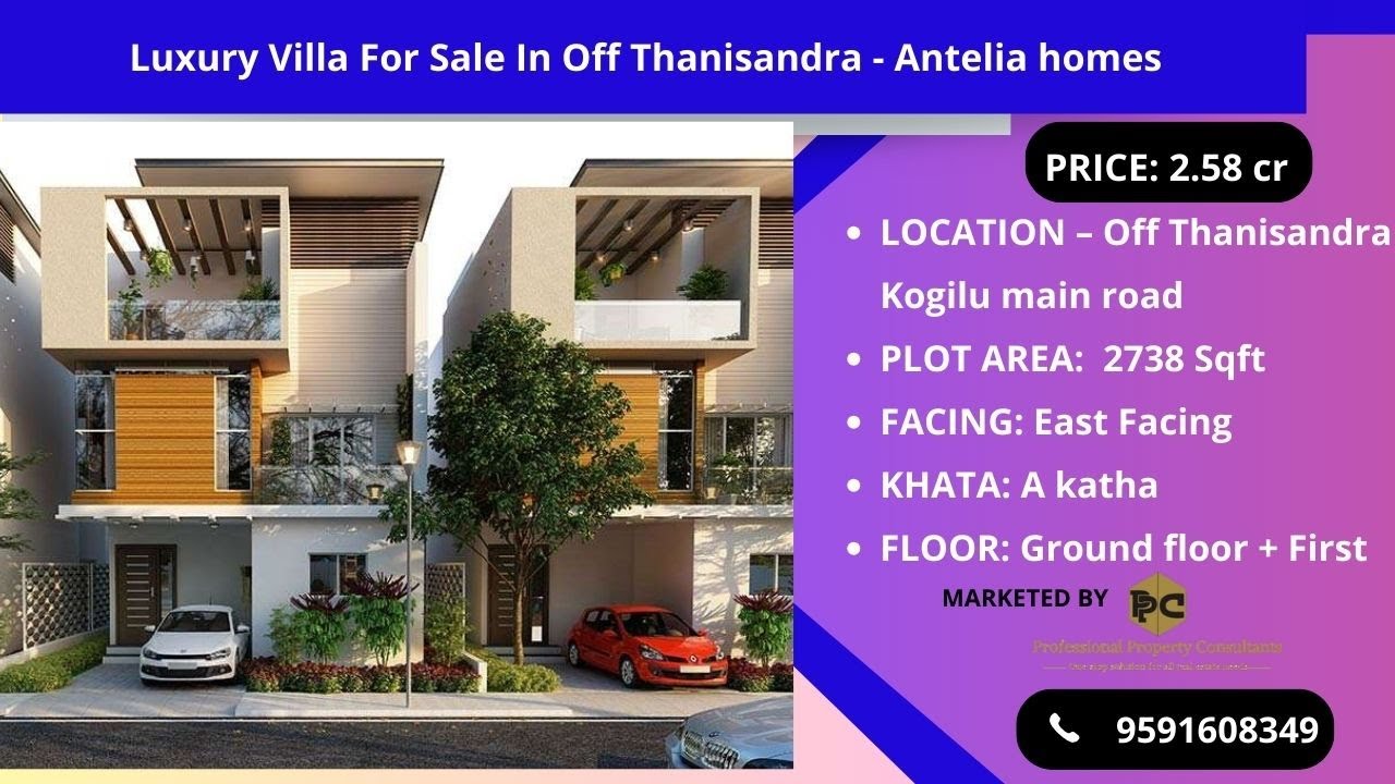 Luxury Villa For Sale In Off Thanisandra – Antelia homes/ call ...