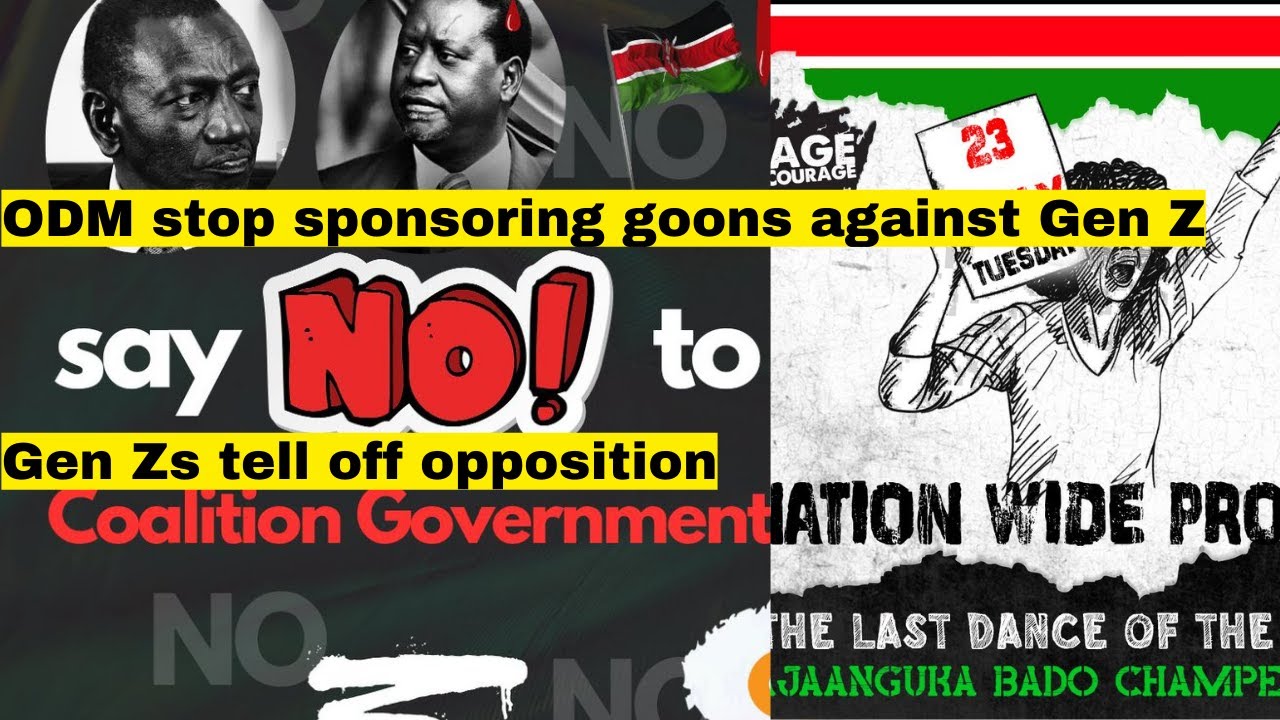 LIVE!!! GEN Z WARNS ODM TO STOP SPONSORING GOONS AGAINST GEN Z|RAILA ...