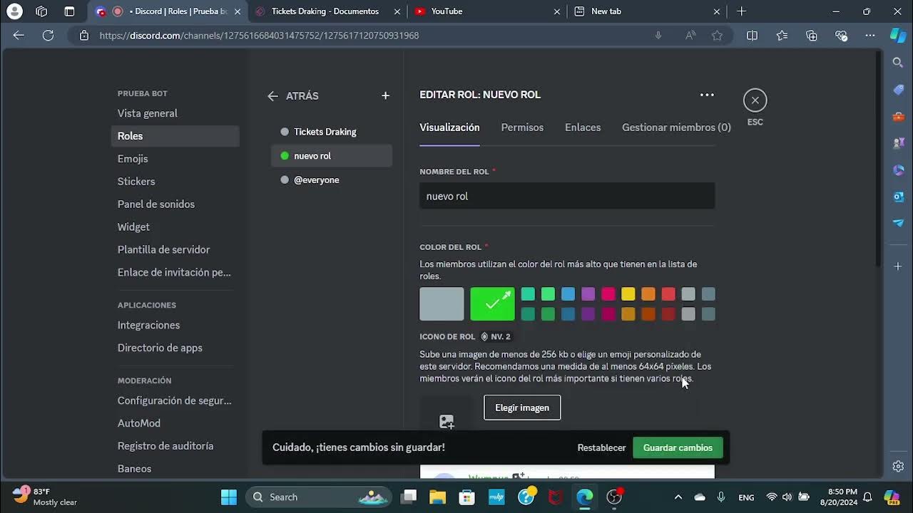 Como hacer un sístema de tickets con Ticket draking! - YouTube