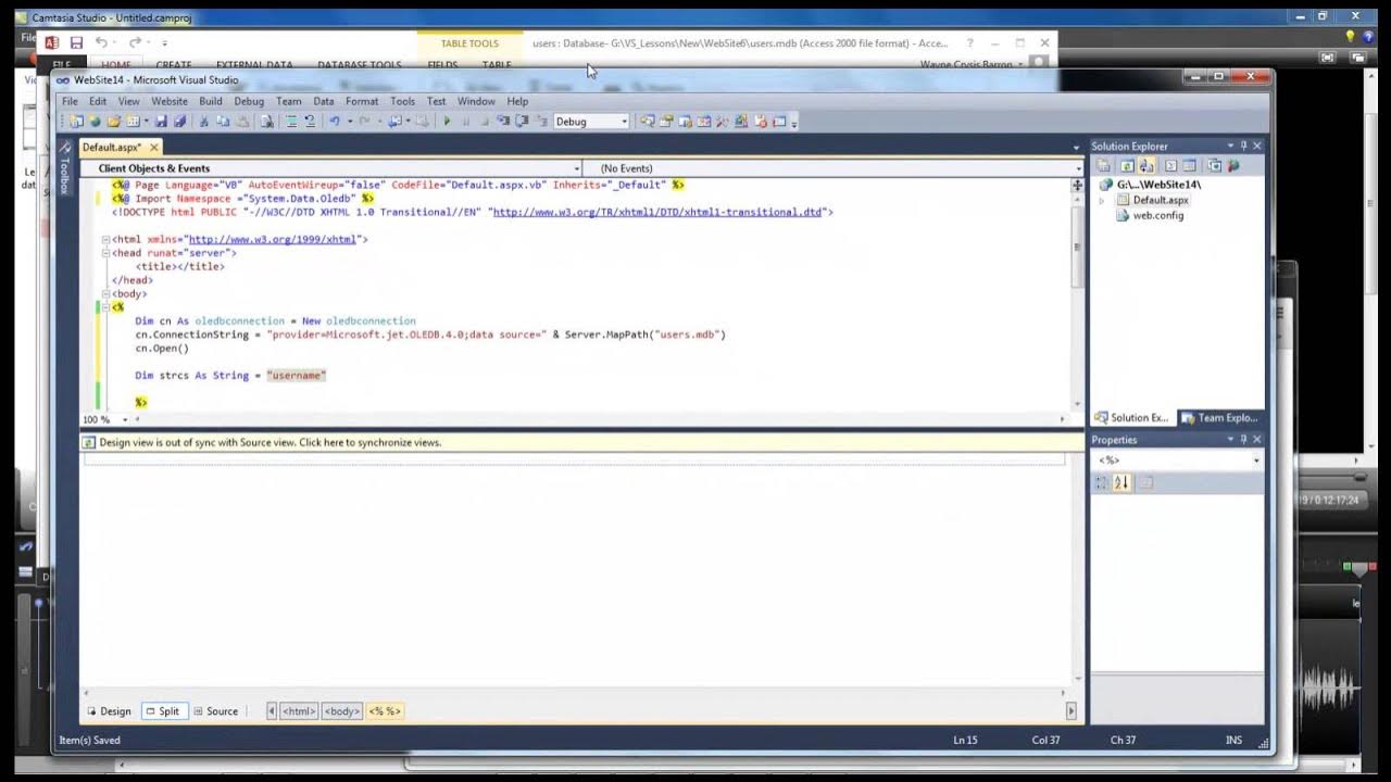 Visual studio 2010 - vb.net Lesson #6 - Insert data into Access Database - YouTube