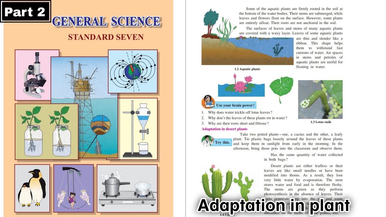 Std 7 || General Science || The Living World - Adaptation and ...