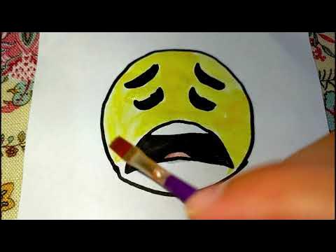 How to draw smiley face easy||WhatsApp smileys 19😩||Smiley drawing tutorial - YouTube