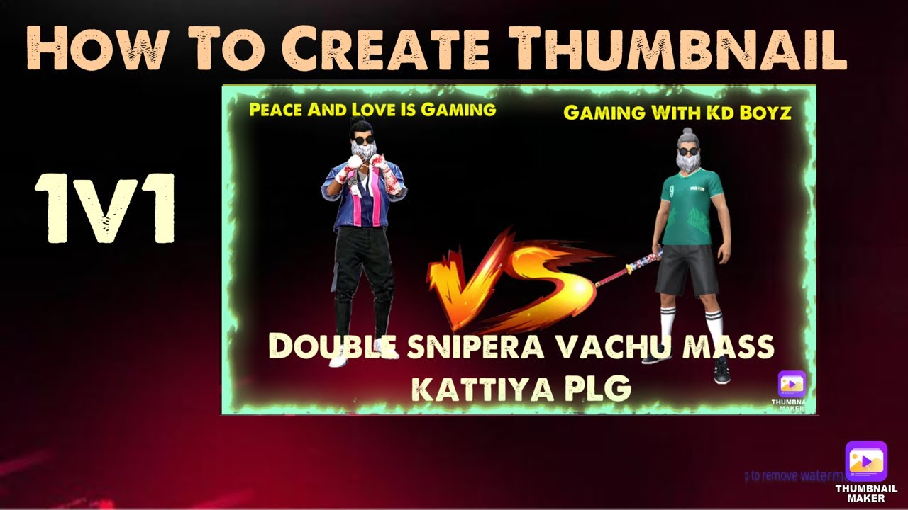 1v1 How to create Thumbmail - YouTube