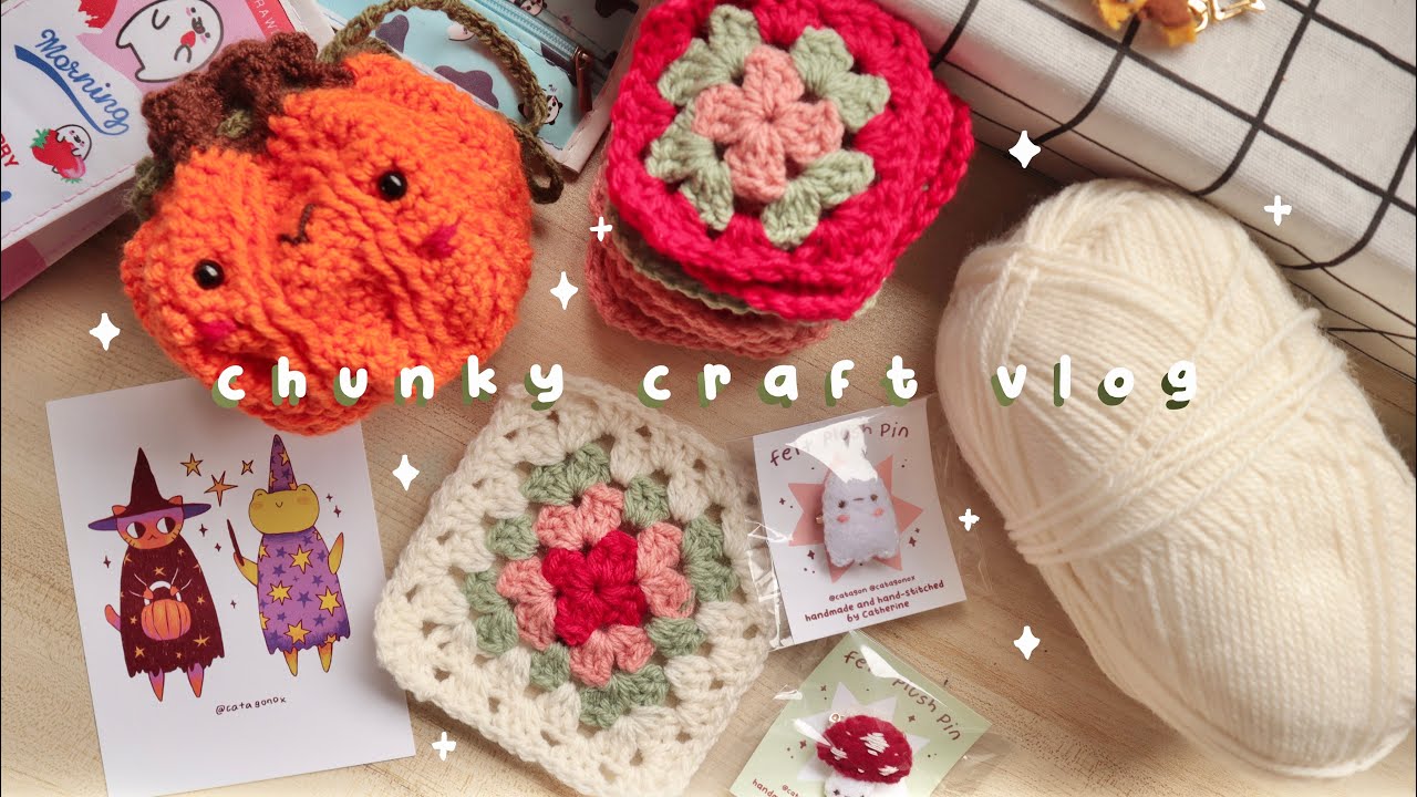 craft crochet vlog 🧶// order packing🔸felt pins🔸and crochet - YouTube
