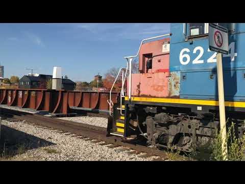 CN L540 GTW 6224 CN 4910 Shove Across Weber Street Bridge Guelph Subdivision Kitchener Ontario ...