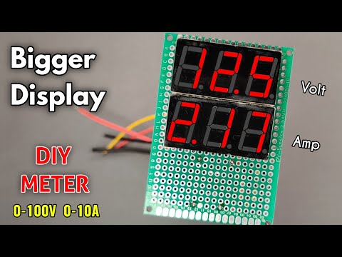 How to make DC volt meter amp meter 0-100v 0-10A with bigger display