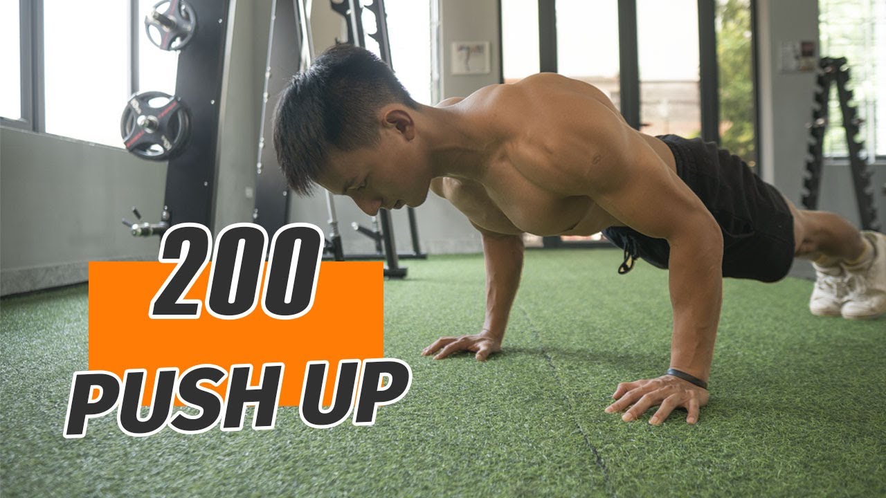 200 CÁI HÍT ĐẤT GIÚP CƠ NGỰC PHÁT TRIỂN DÀY RÕ NÉT | 200 REP PUSH UP CHALLENGE - YouTube