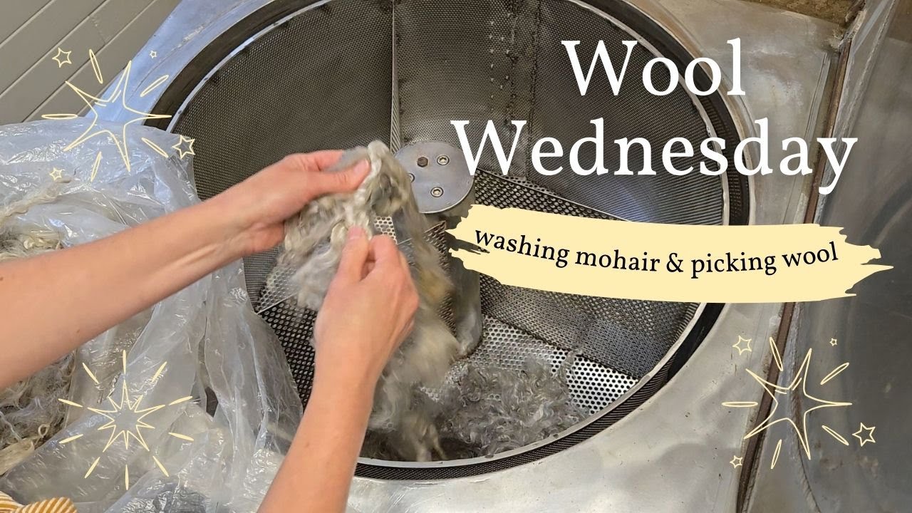 Wool Processing Wednesday: washing mohair and picking fine wool - YouTube