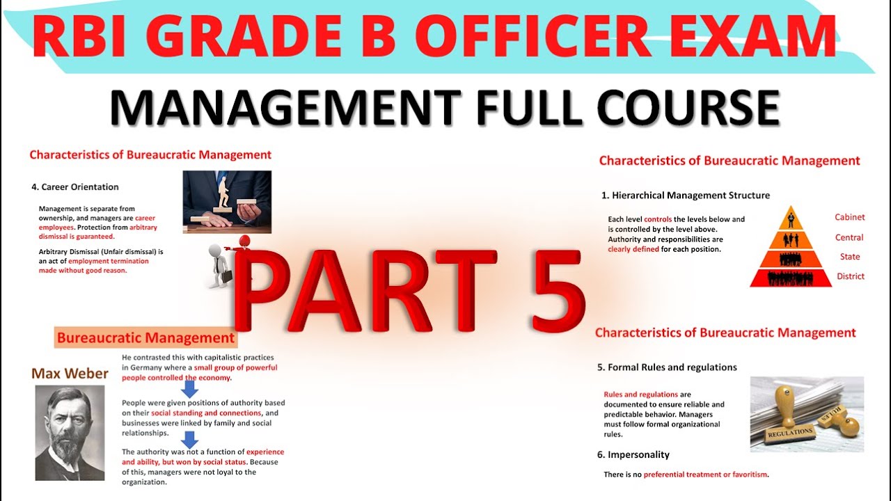 RBI Management Part 5 - Bureaucratic Management - YouTube