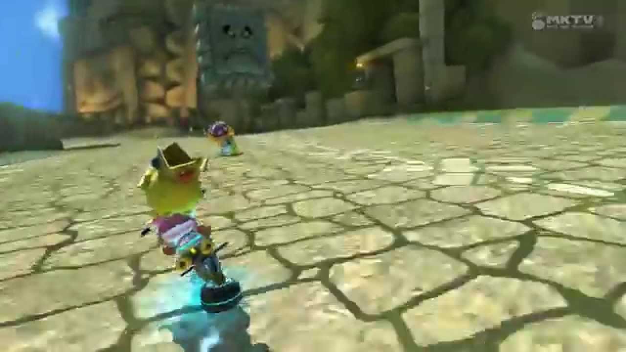 Mario Kart 8 - Thwomp Ruins Highlight: Baby Peach Chucks Bombs While I ...