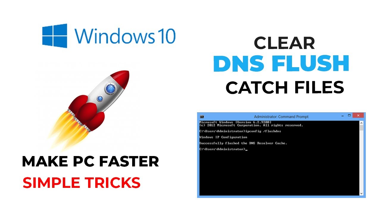 How to Delete DNS CATCH FILES in Windows 10 / Flush and Clear DNS CATCH ...