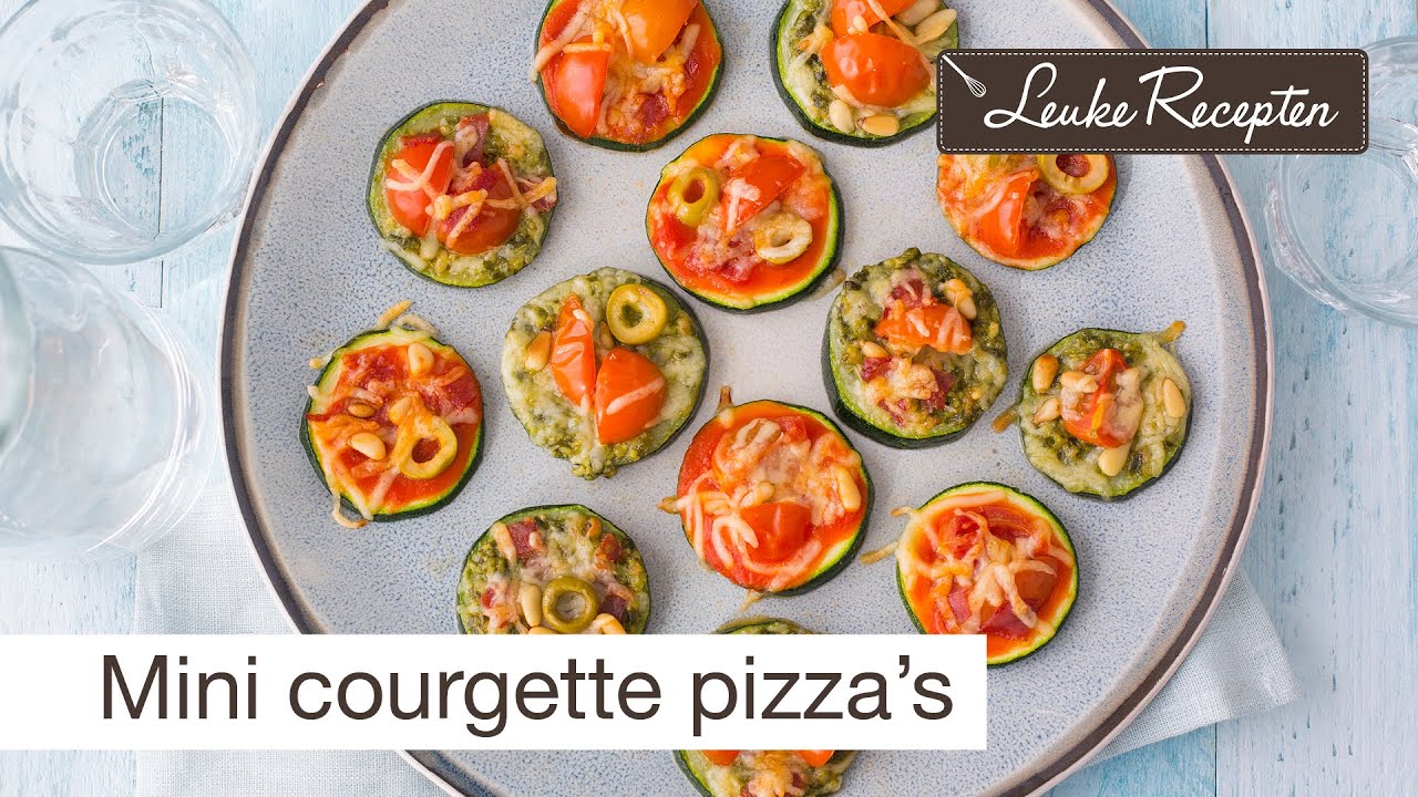 Mini courgette pizza recept - YouTube