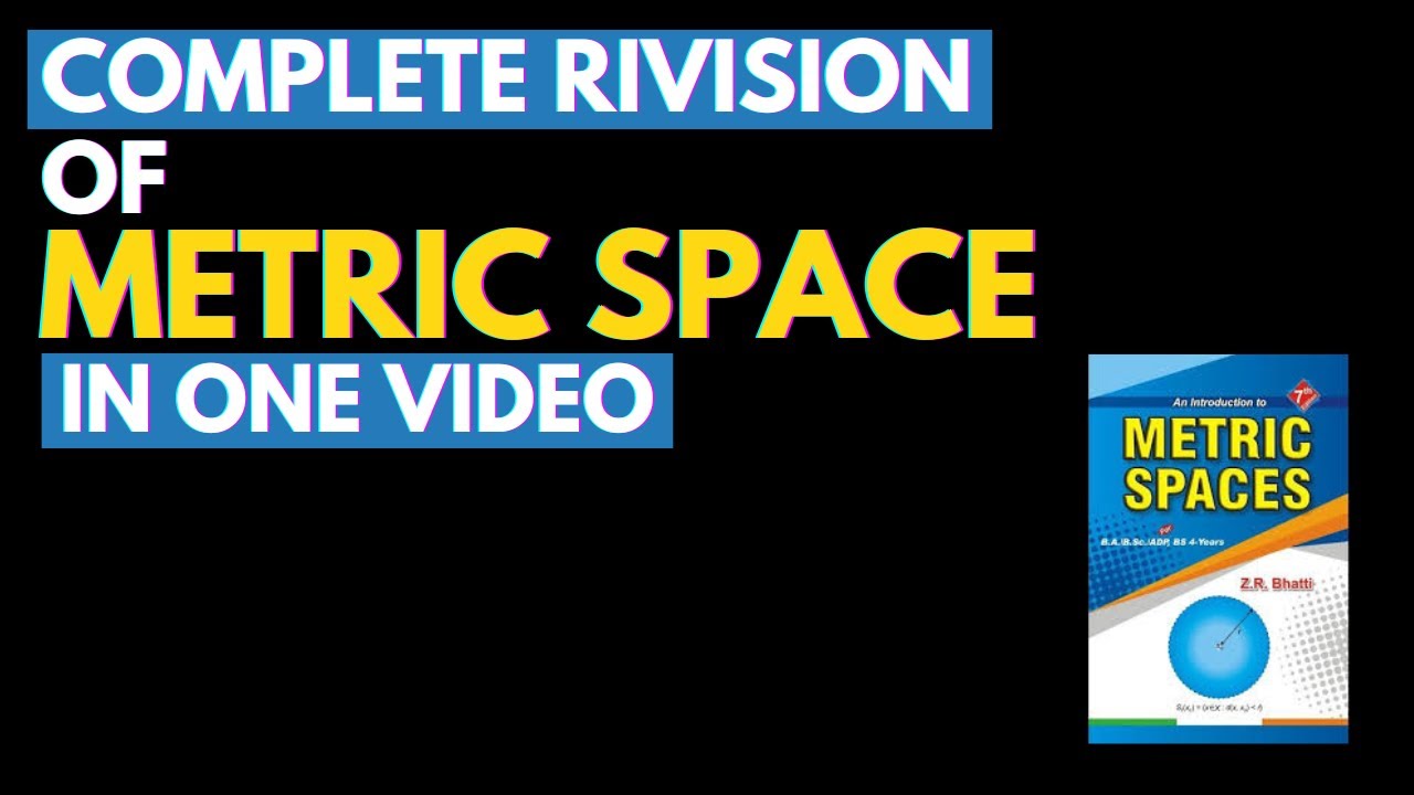 METRIC SPACE IN ONE SHOT - YouTube