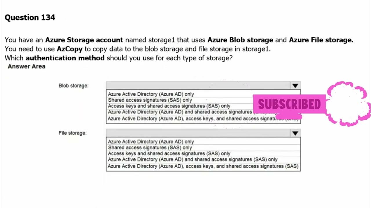 77. MS Azure Administrator Associate AZ 104 AzCopy, Blob Storage, File Storage, Hot, cool ...