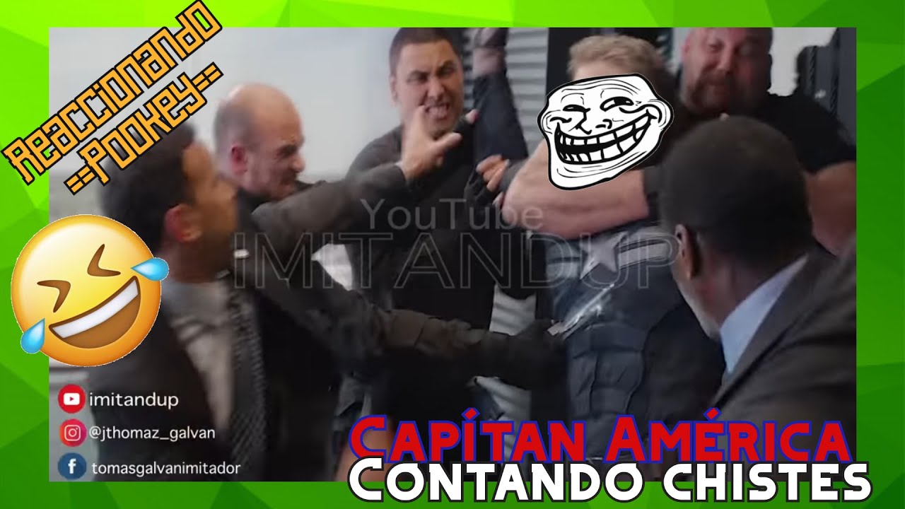 Capitan America contando chistes//Reaccion//Mi risa no es FAKE - YouTube