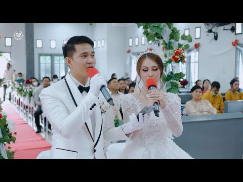 kedua pngantin ini menyanyikan lagu rohani setelah ucap janji suci | wedding 2022