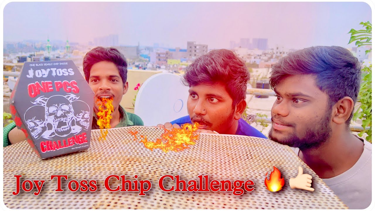 Joy Toss Chip Eating Challenge 🔥 | World's Hottest Chips | Bharath ...