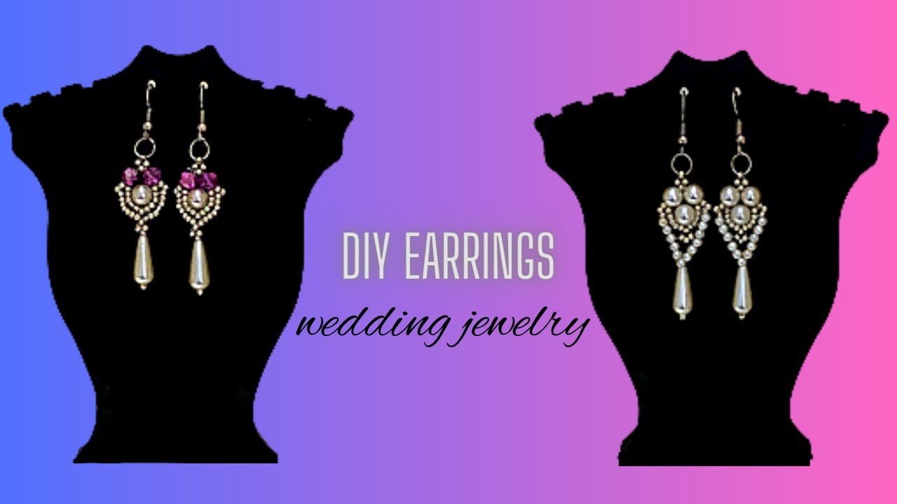 wedding earrings tutorial. beaded earrings tutorial - YouTube