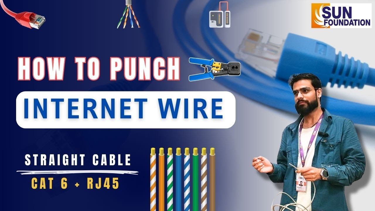 How to Crimp RJ45 Cat6 Ethernet Cable | Color Coding & Crimping ...