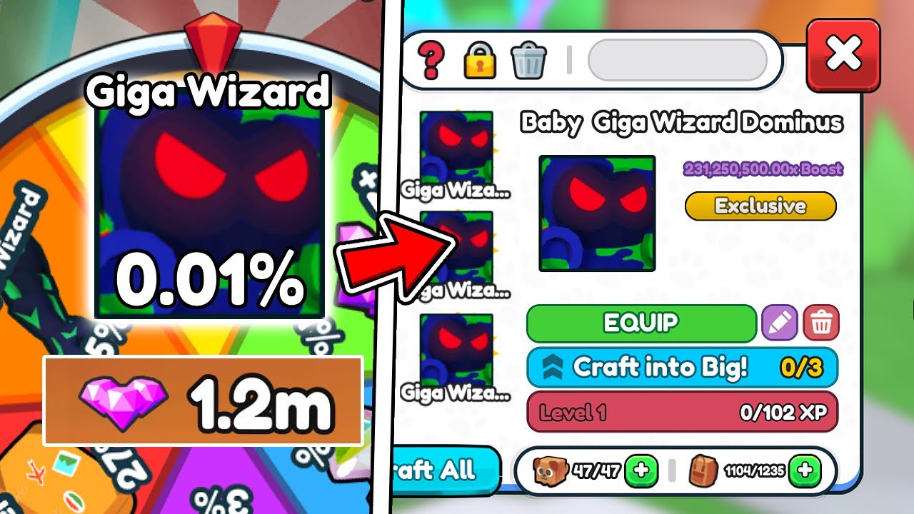 I Spun NEW WIZARD WHEEL and Got 0.01% GIGA WIZARD DOMINUS in Arm ...