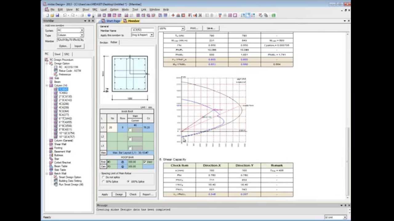 MIDAS Design+ - Column Design - YouTube
