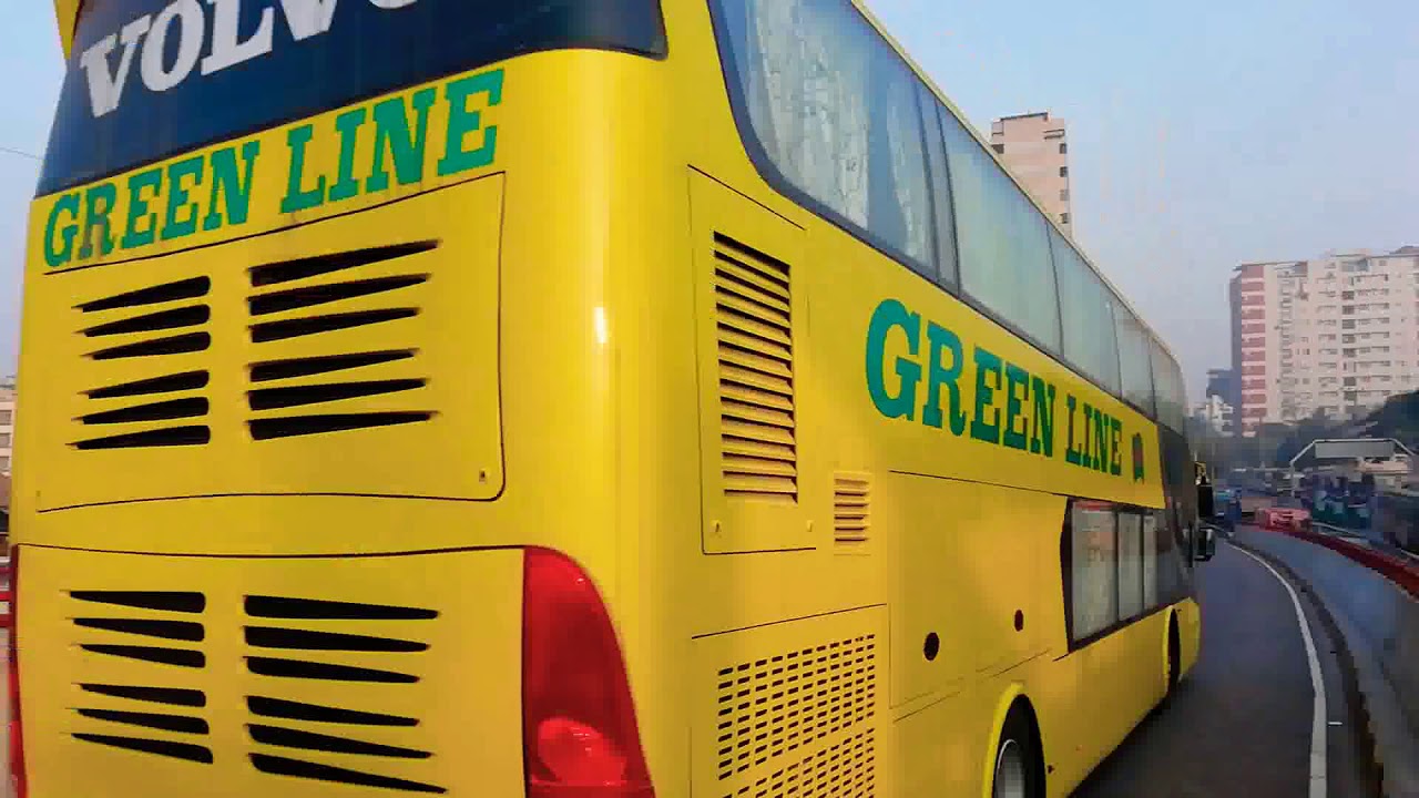 Green line Volvo Double Decker coach made in BD - YouTube