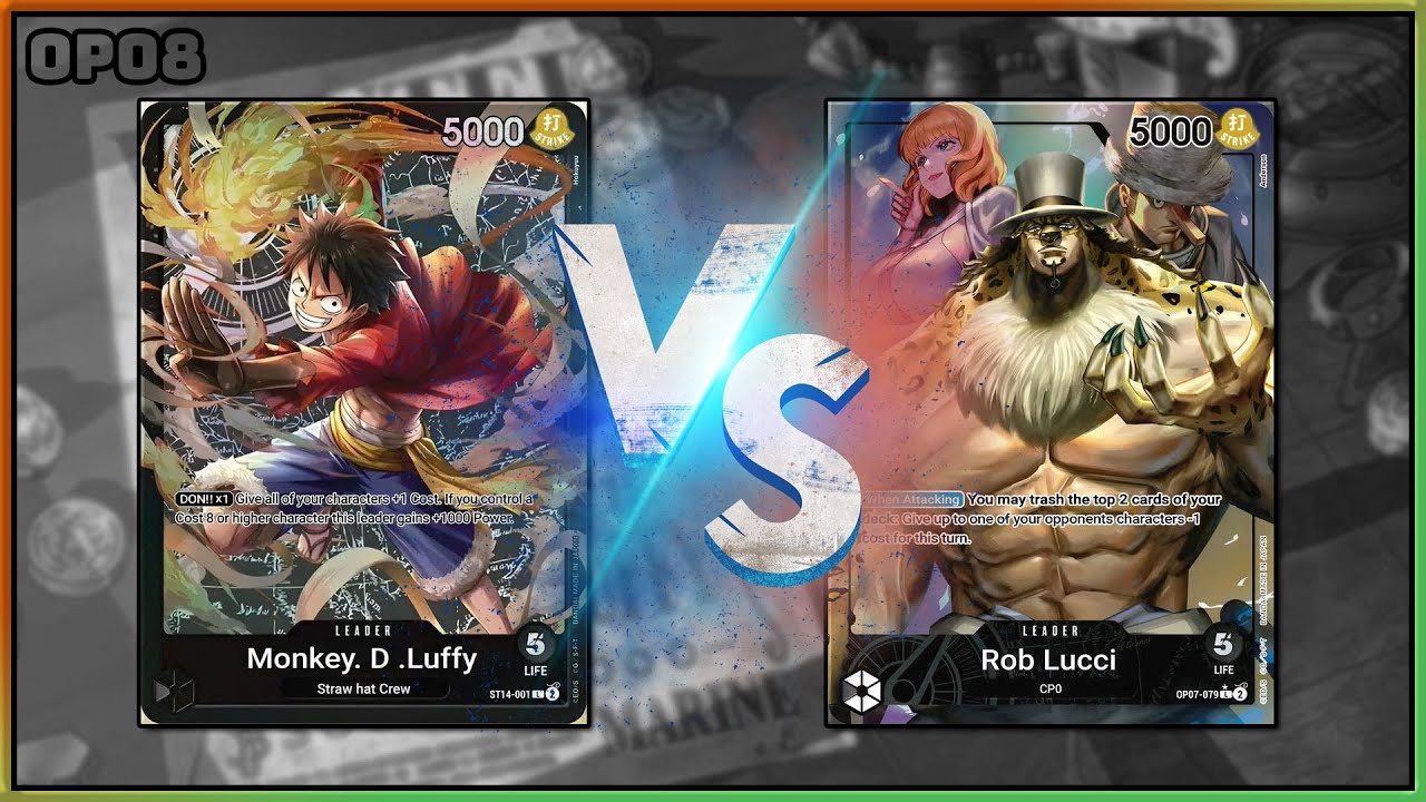 [OP08] ST14 Luffy VS Lucci || Which Mono Black Leader is Best? - YouTube