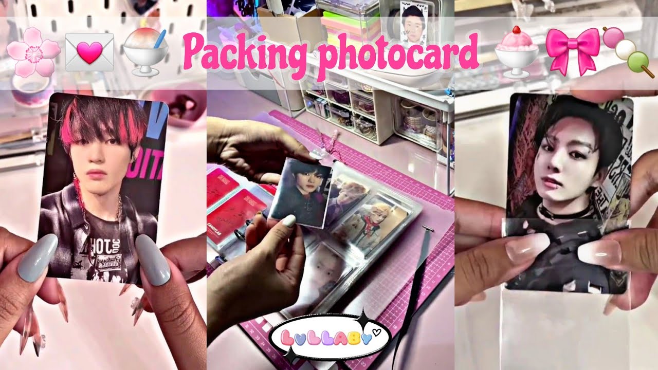 💌🍨🎀🌸~ asmr packing photocard kpop | tiktok compilation || lvllaby♡☁ ッ ...