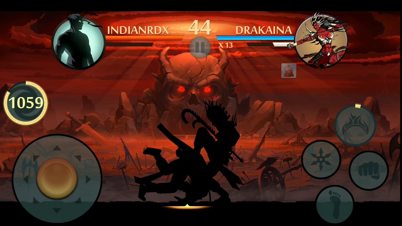 Shadow fight 2 DRAKAINA fight - YouTube