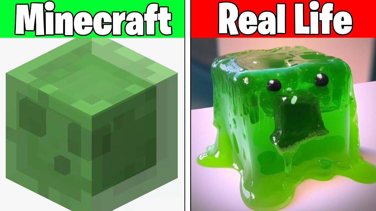 Realistic minecraft / Realistic water / lava / Slime block - YouTube