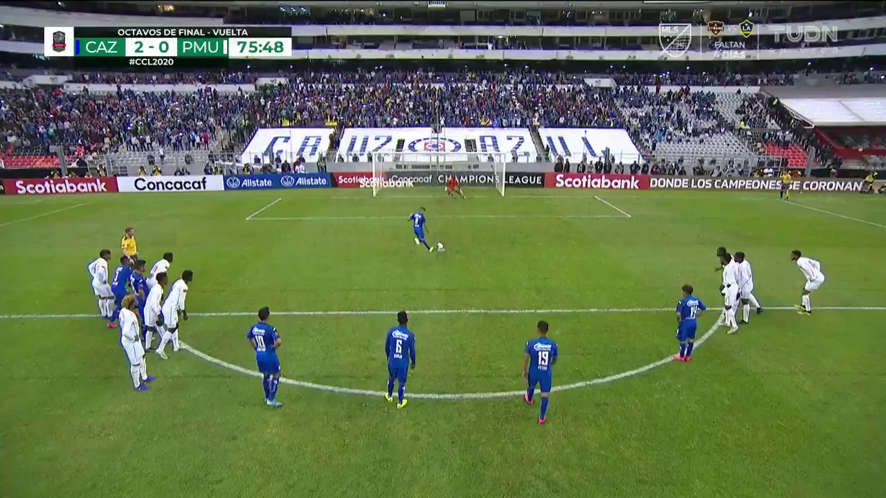 CONCACAF LIGA DE CAMPEONES CRUZ AZUL VS PORTMORE GOL DE PABLO CEPELLINI ...