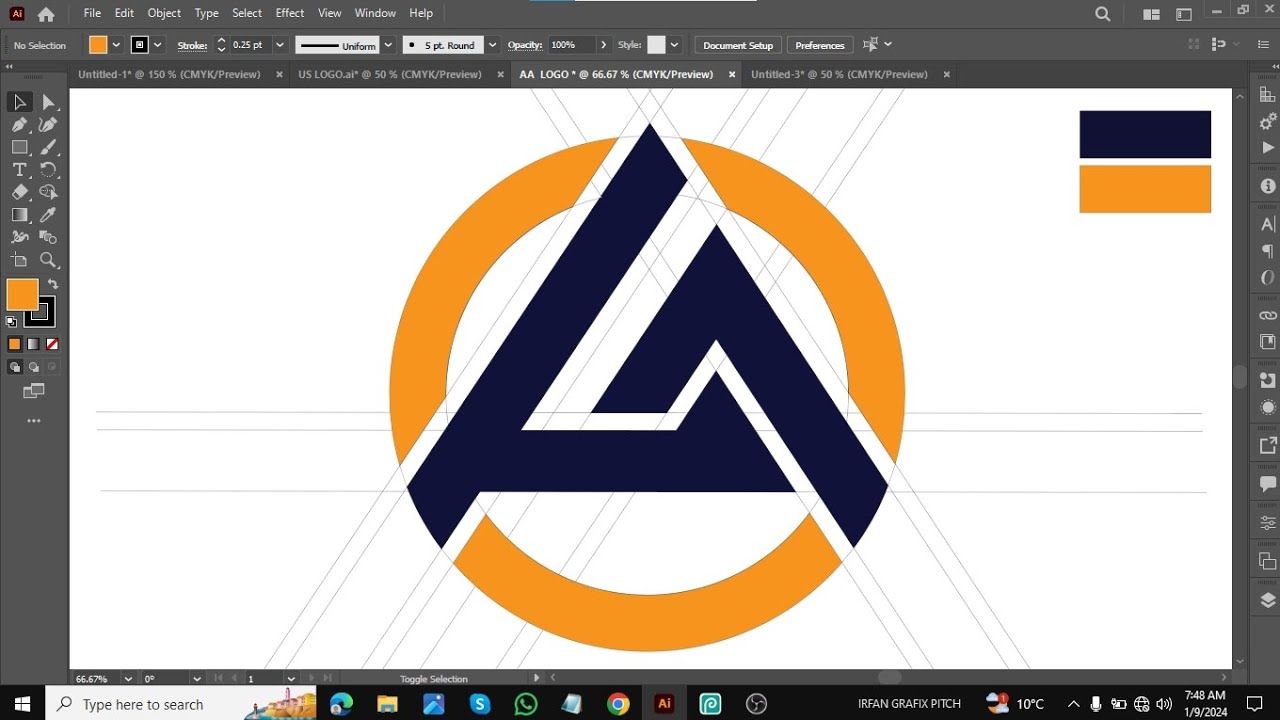 Adobe illustrator tutorial|How to design real estate logo design in ...