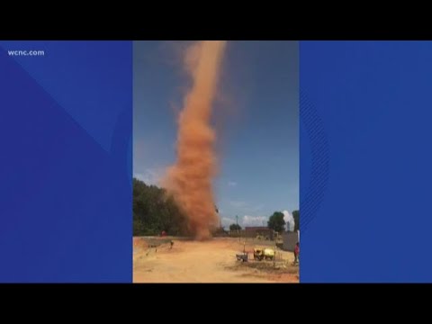 Dust devils form in Charlotte from hot, dry conditions - YouTube